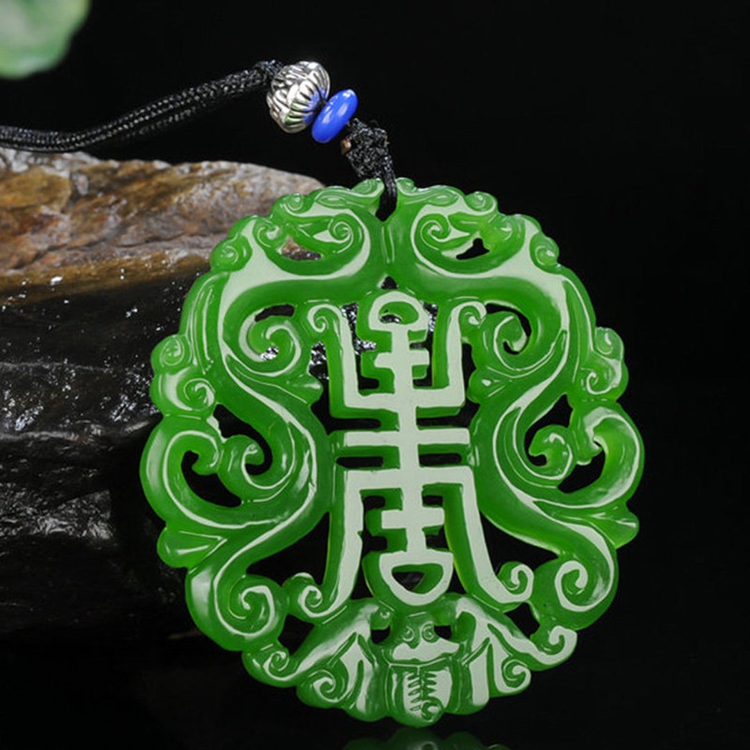 Natural Jadeite Jade Green Jadeite Jade Dragon and Phoenix - Etsy