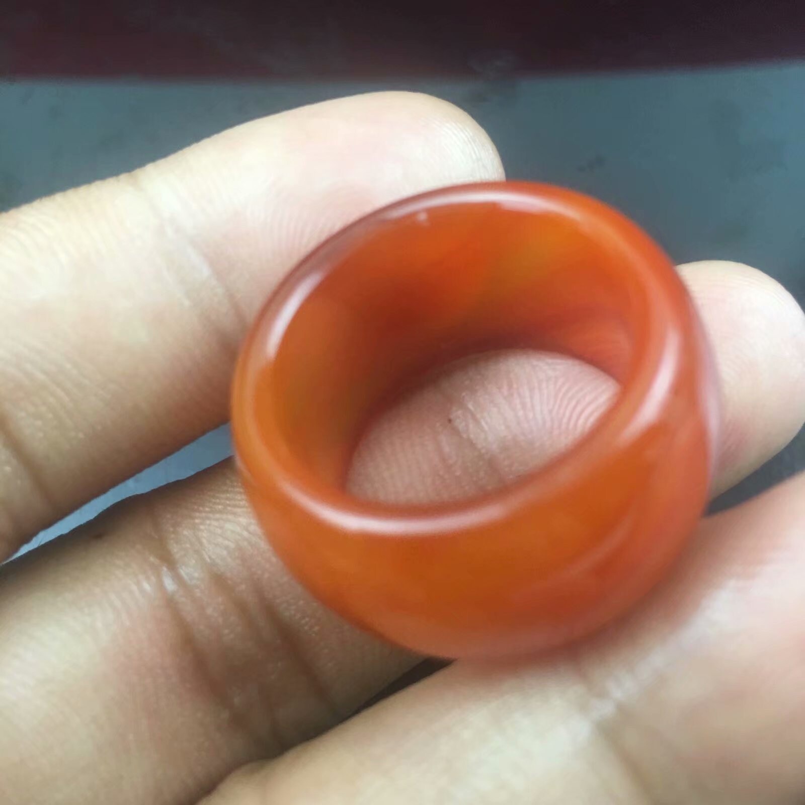 Natural Red Jadeite Jade Noble Jade Ring White Women Men's | Etsy