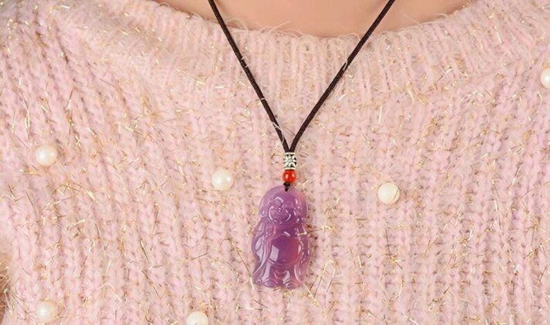 Natural AAA Pink Jadeite Jade Laughing Buddha Pendants - Etsy