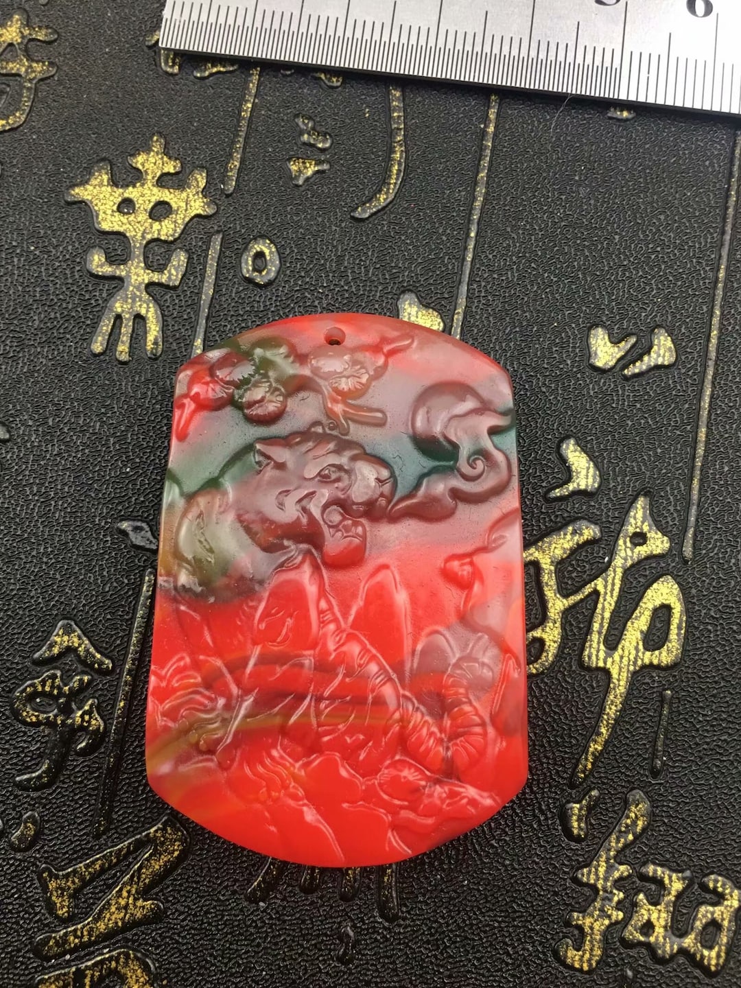 Natural Jade Ice Light Green and Red Jadeite Jade Tiger Animal - Etsy