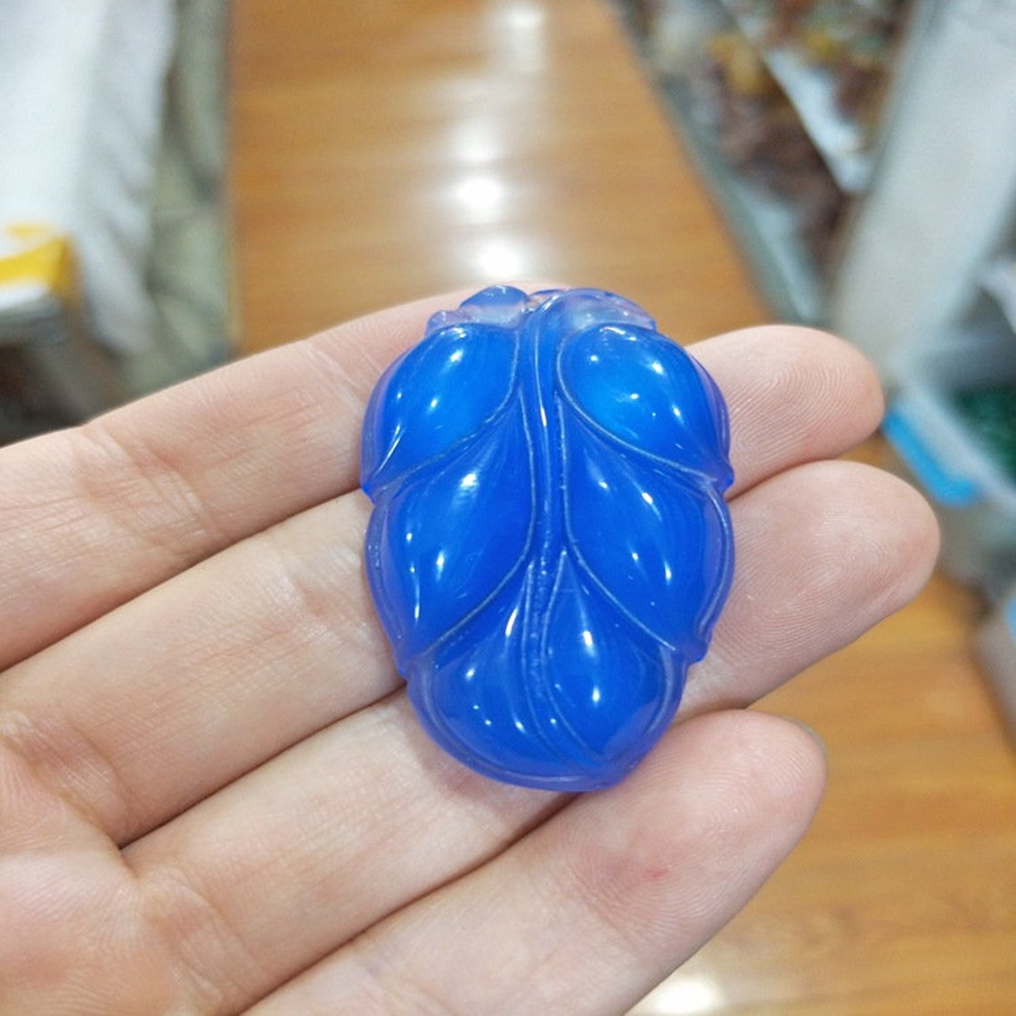 Natural jade ice light blue jadeite jade 925 silver inlay tree | Etsy