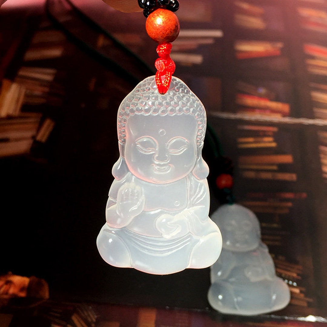 Natural AAA Ice Kind of the Light White Jadeite Jade Laughing Buddha ...