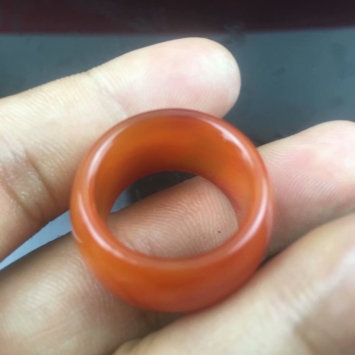 Natural Red Jadeite Jade Noble Jade Ring White Women Men's | Etsy