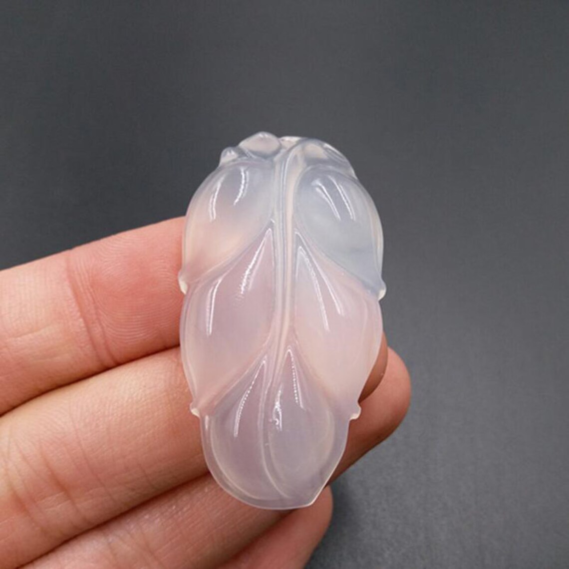 Natural AAA Ice Kind of White Jadeite Jade Tree Leaf Pendant - Etsy