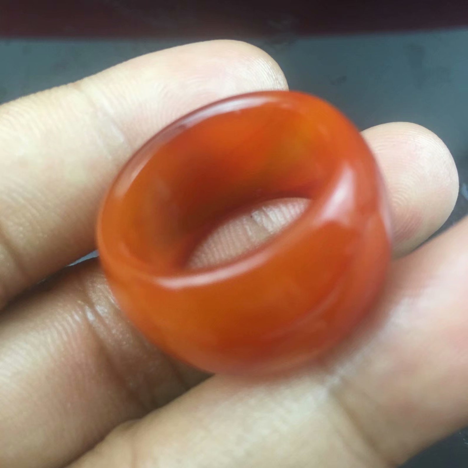 Natural Red Jadeite Jade Noble Jade Ring White Women Men's | Etsy