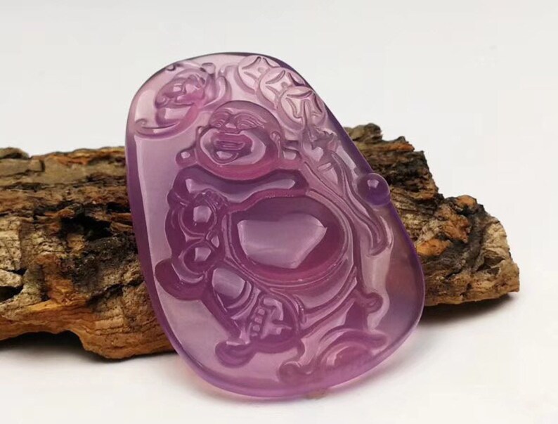 Natural AAA Pink Jadeite Jade Laughing Buddha Pendants - Etsy