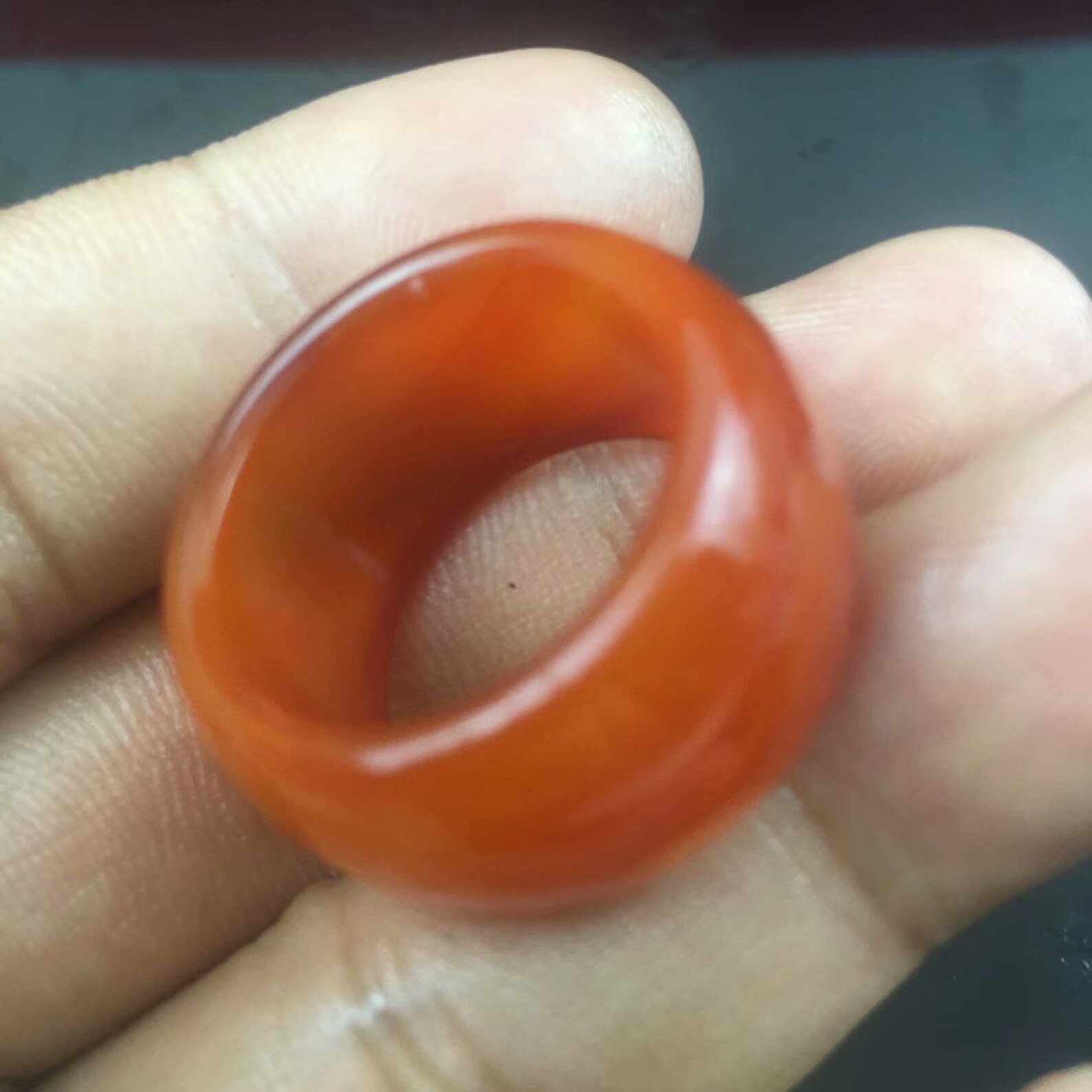 Natural Red Jadeite Jade Noble Jade Ring White Women Men's | Etsy