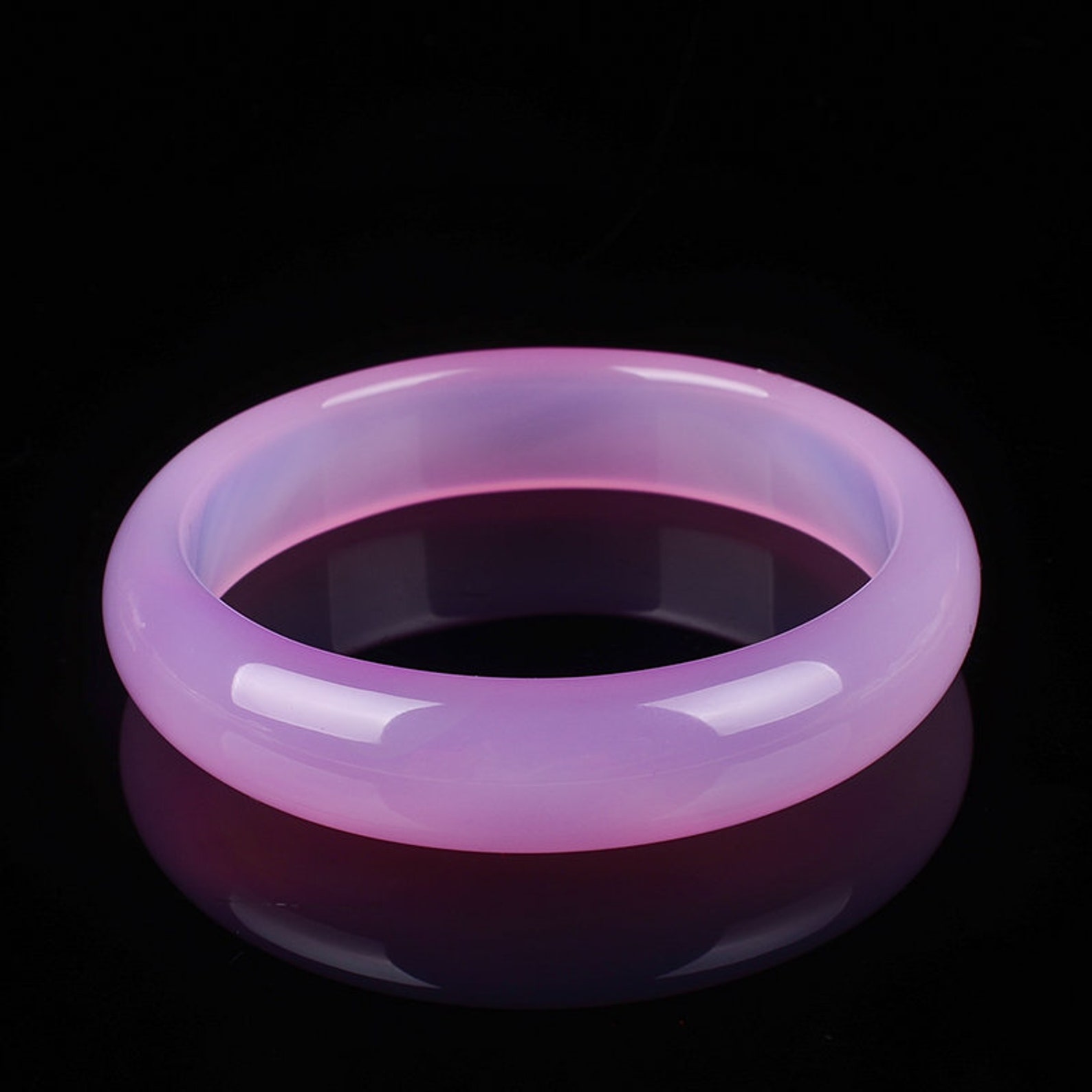 Natural Ice Light of the Purple Jade Bangle Bangle Custom Size | Etsy