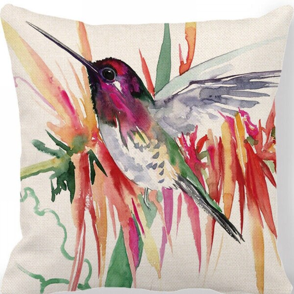 Hummingbird Pillow - Etsy