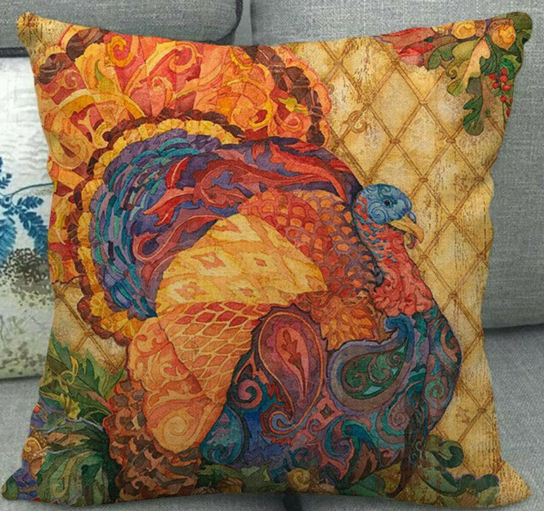 Beautiful Bright Multi Colored Turkey Thanksgiving Home - Etsy