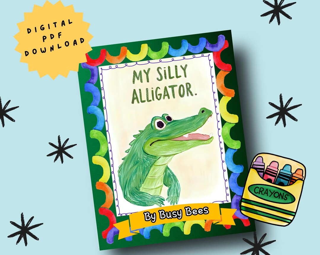 30 My Silly Alligator Coloring Pages for Ages 3-5 - Etsy