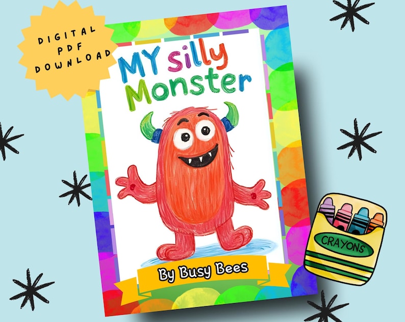 Silly Monster Coloring Pages: 30 Hand-drawn Designs (digital Download ...