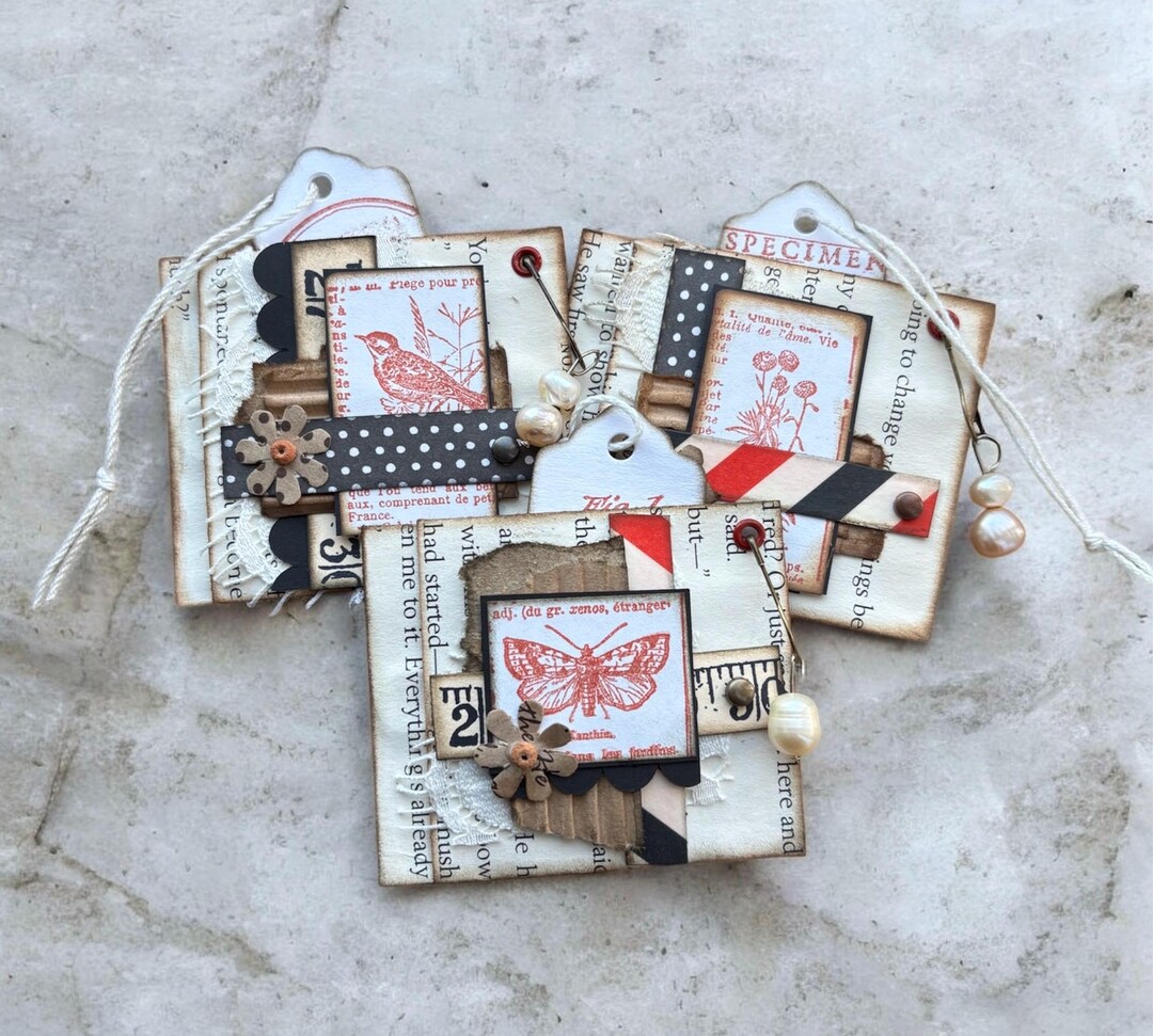 Journal/notebook Tabs, Bookmark, Hidden Paper Clip Accessory. Set of 3 ...