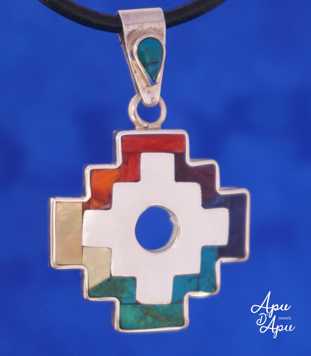 Chakana Peruvian Inca Cross Pendant Silver Necklace From Peru Sacred ...