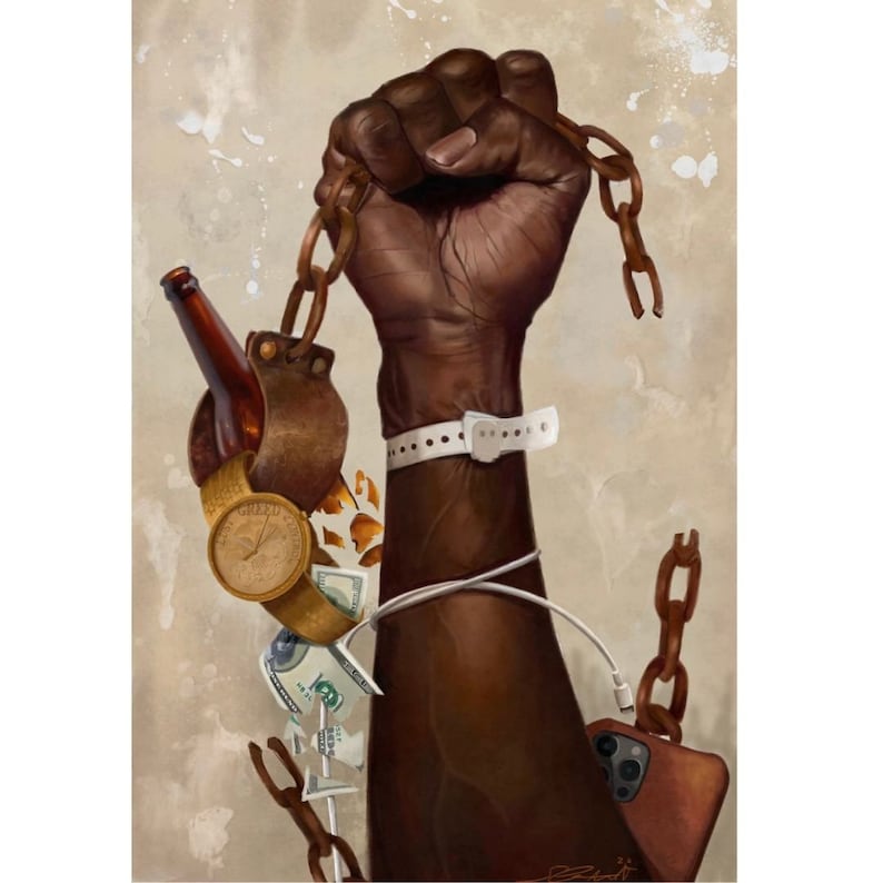 BREAKING / Salaam Muhammad / African American Art / Black Art - Etsy