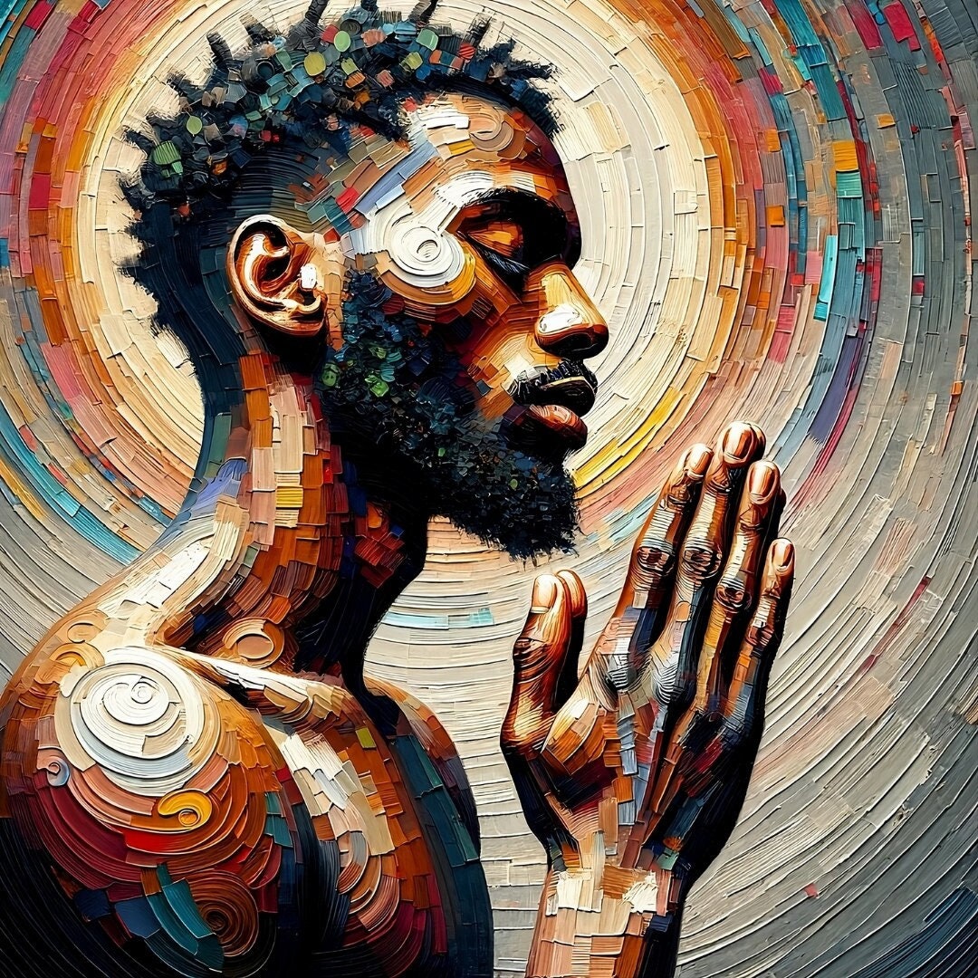 Hear My Prayer (male) / African American Art / Black Art / Black Man ...