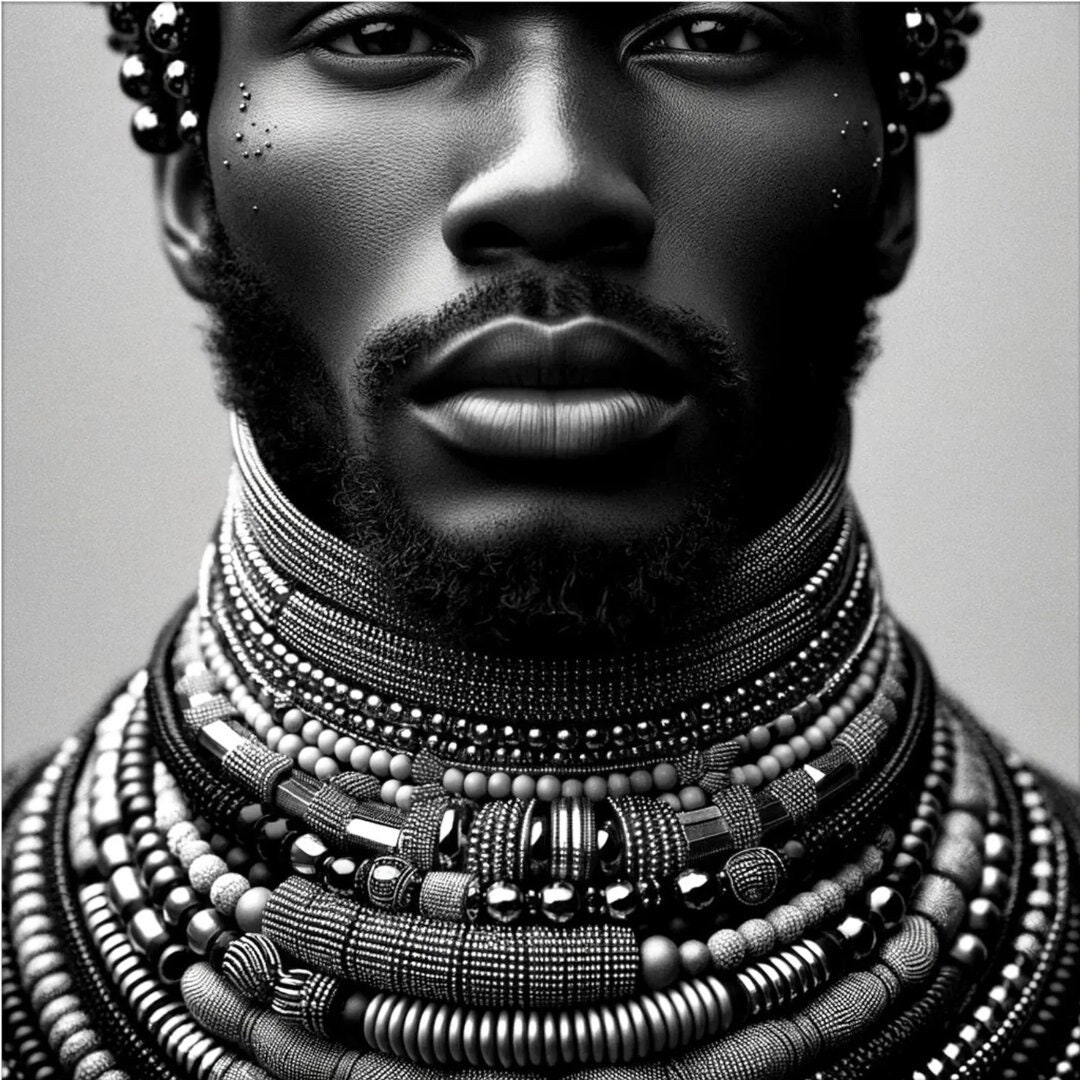 Black Man Adorned/ African American Art/ Black Art / Black Man Art ...