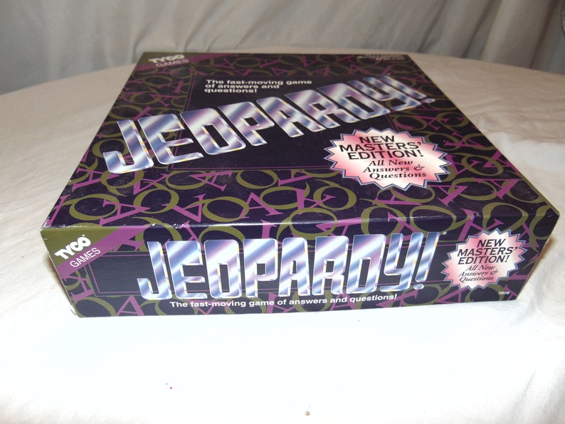 VINTAGE Jeopardy! Masters Edition Board Game Tyco Trivia Game 1993 ...