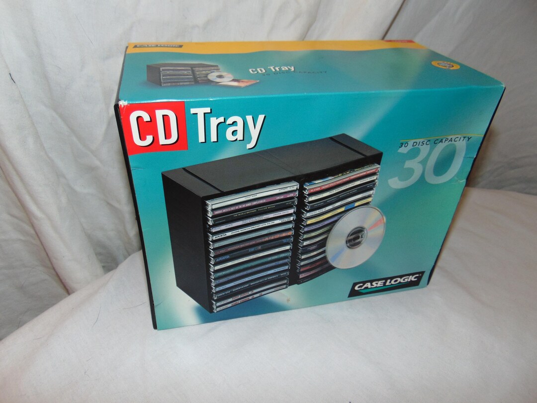 Vintage 1996 TCD30 Case Logic 30 CD TRAY Wall Mountable Stackable ...