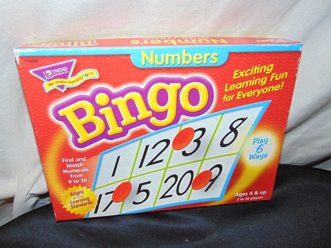 Trend Numbers Learner's Bingo Game Theme/subject: Learning Numbers ...
