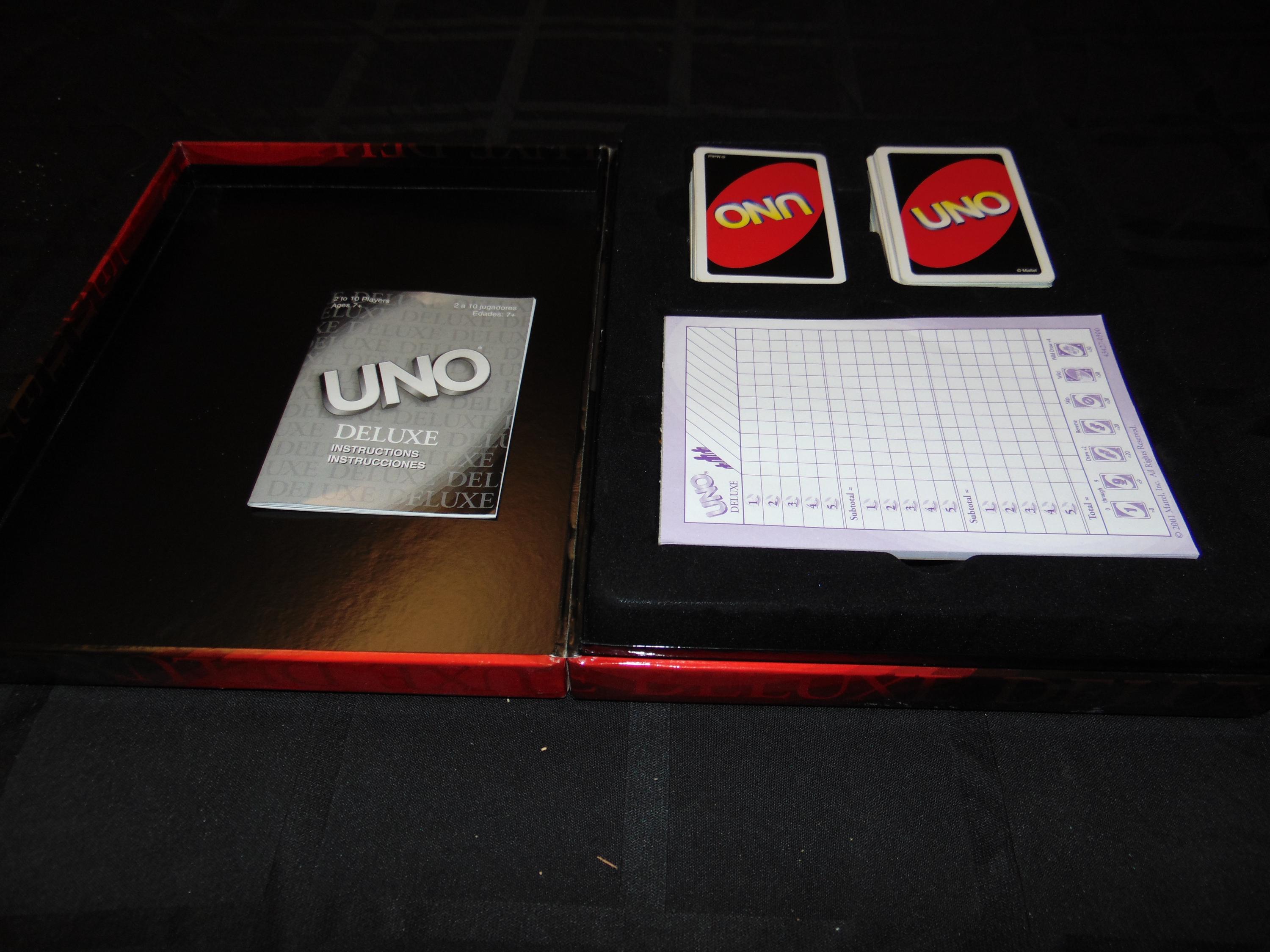 Uno Deluxe Card Game 2001 Complete Cards Score Pad Preowned - Etsy
