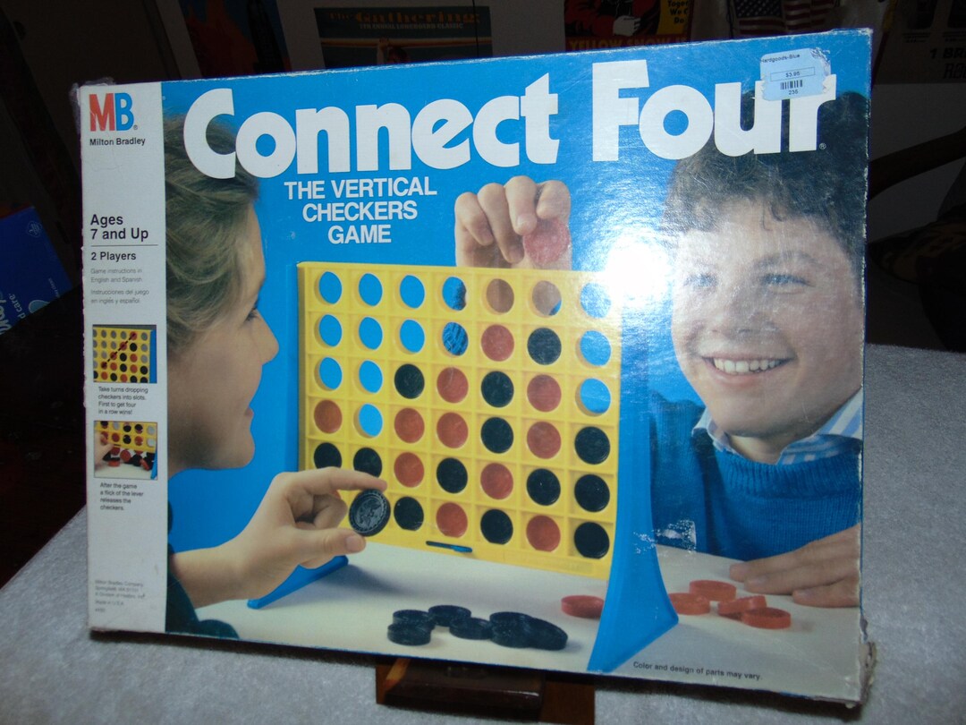 Vintage Connect Four 4 Board Game 1990 Milton Bradley - Etsy