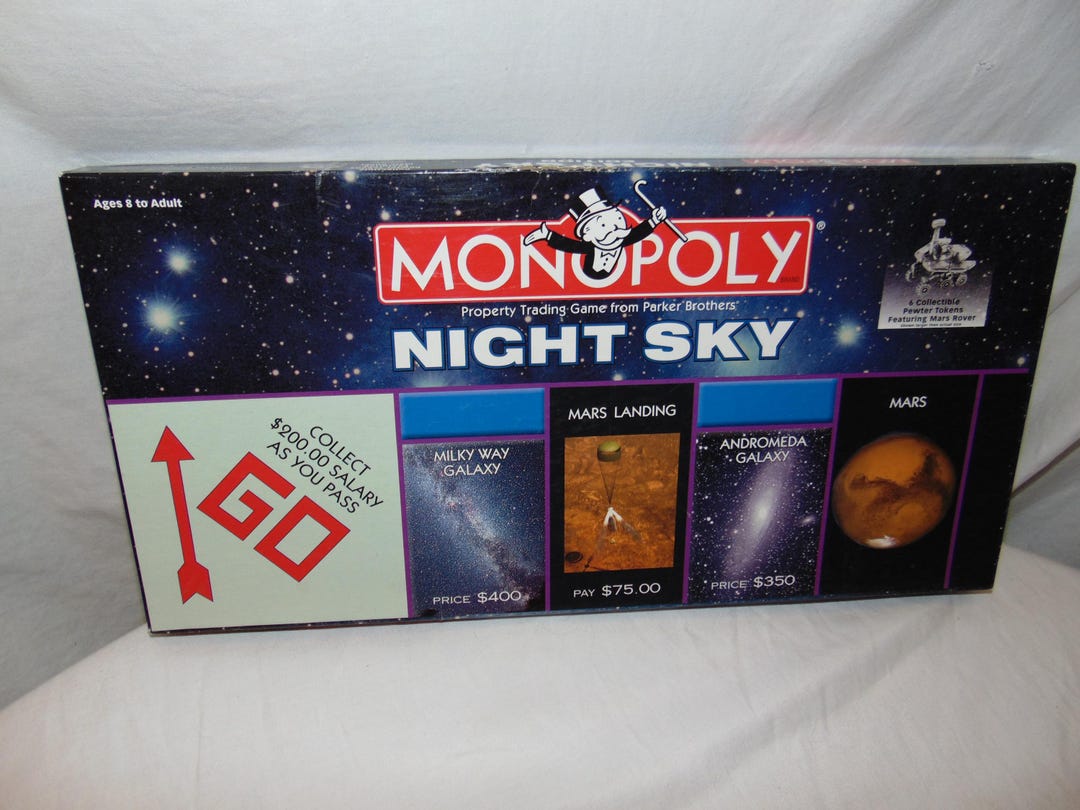 Monopoly Night Sky Edition Board Game Collector Tokens 2004 Usaopoly - Etsy