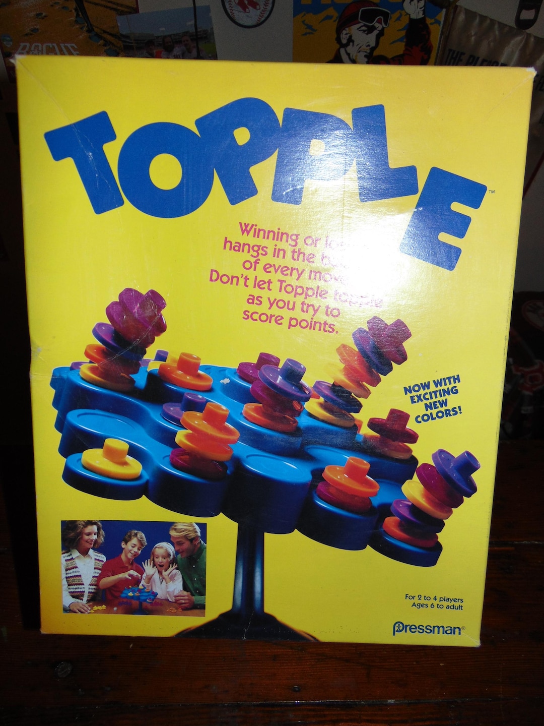Vintage Topple Game 1999 Complete Pressman Balance Game Ages 6 to Adult ...