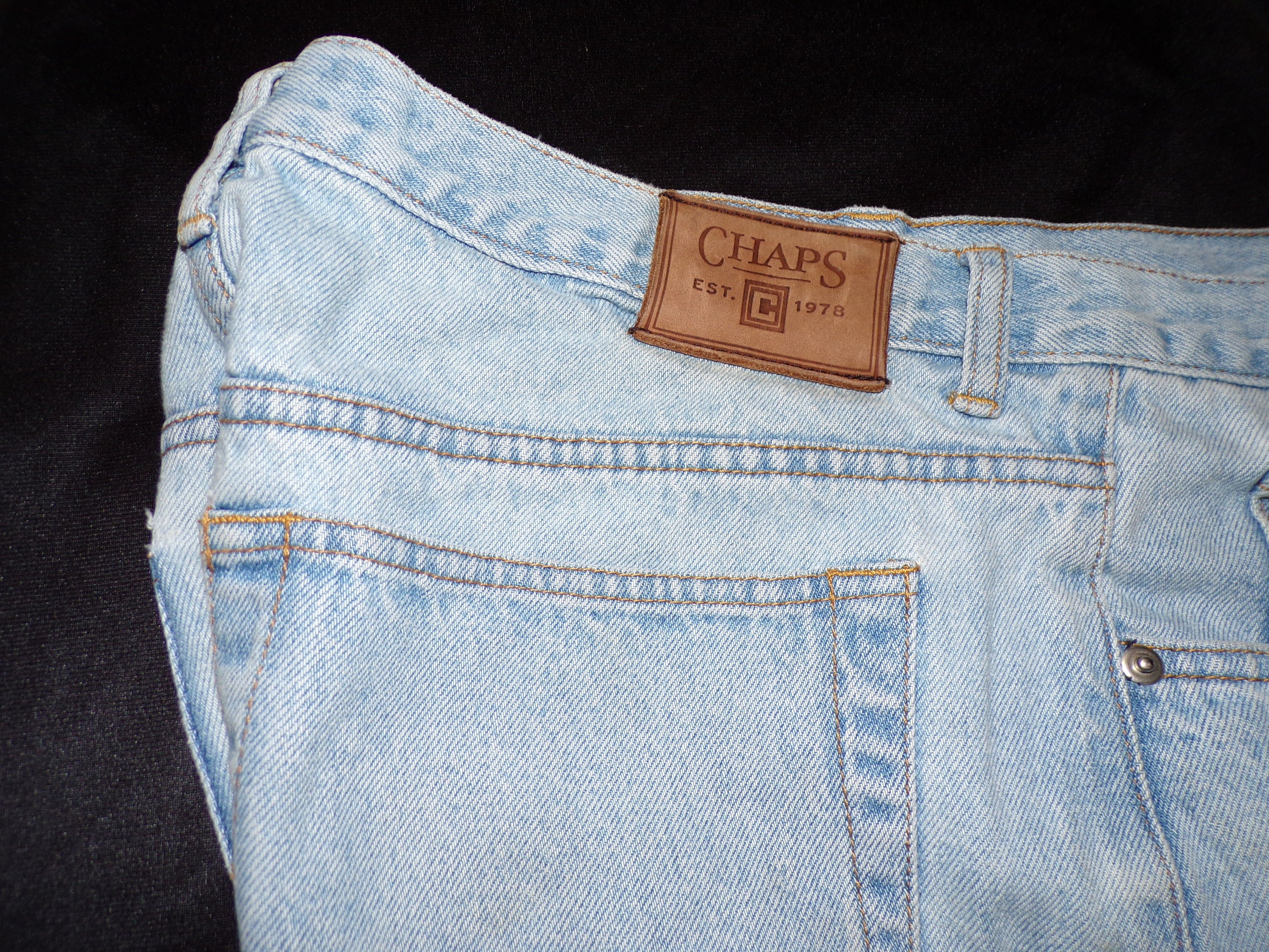 Vintage CHAPS RALPH LAUREN Casual Denim Shorts Size 34 Hammer Loop ...