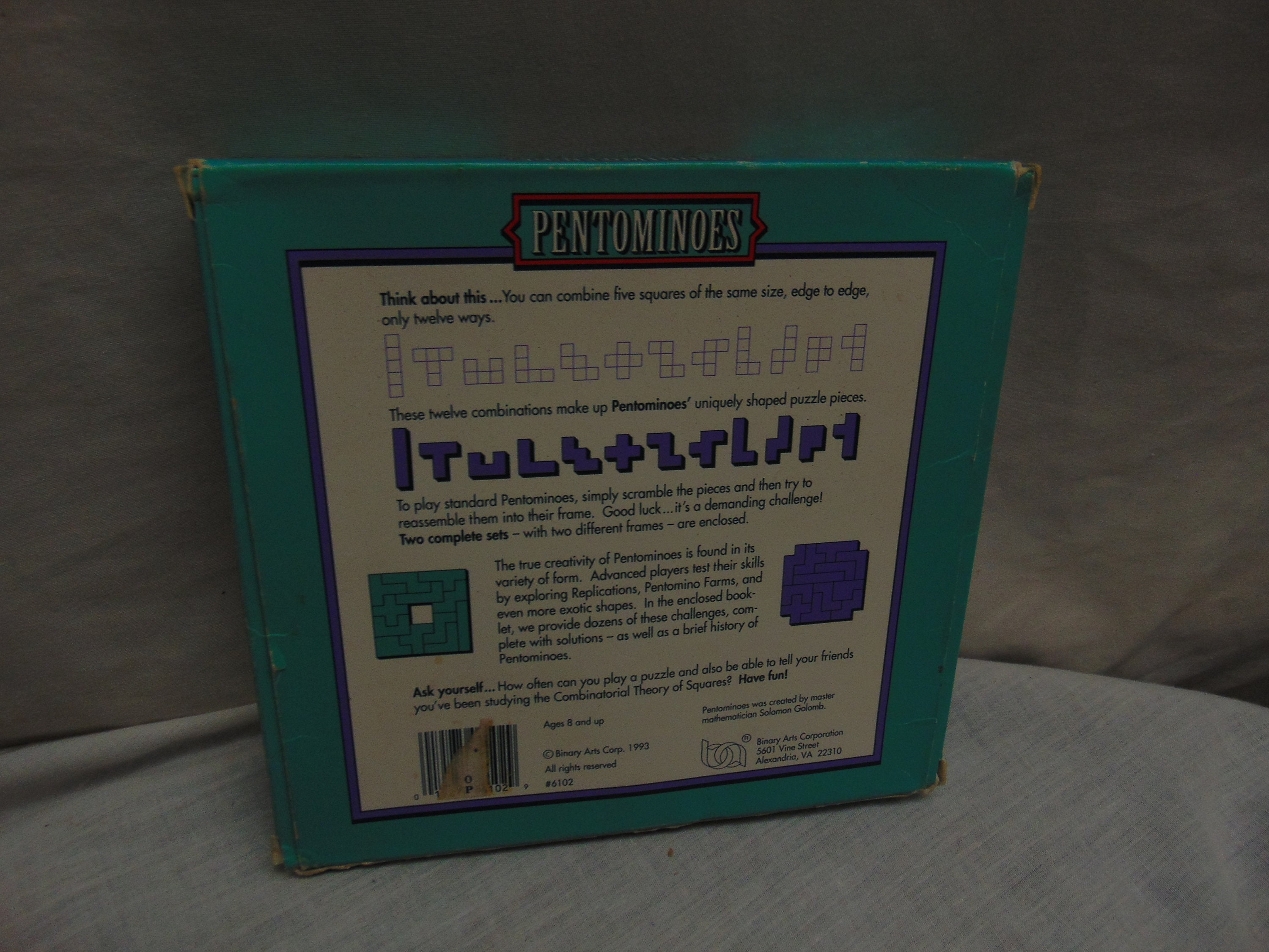 Pentominoes A Brainteaser Puzzle Family Fun or Solitaire 2 Complete ...