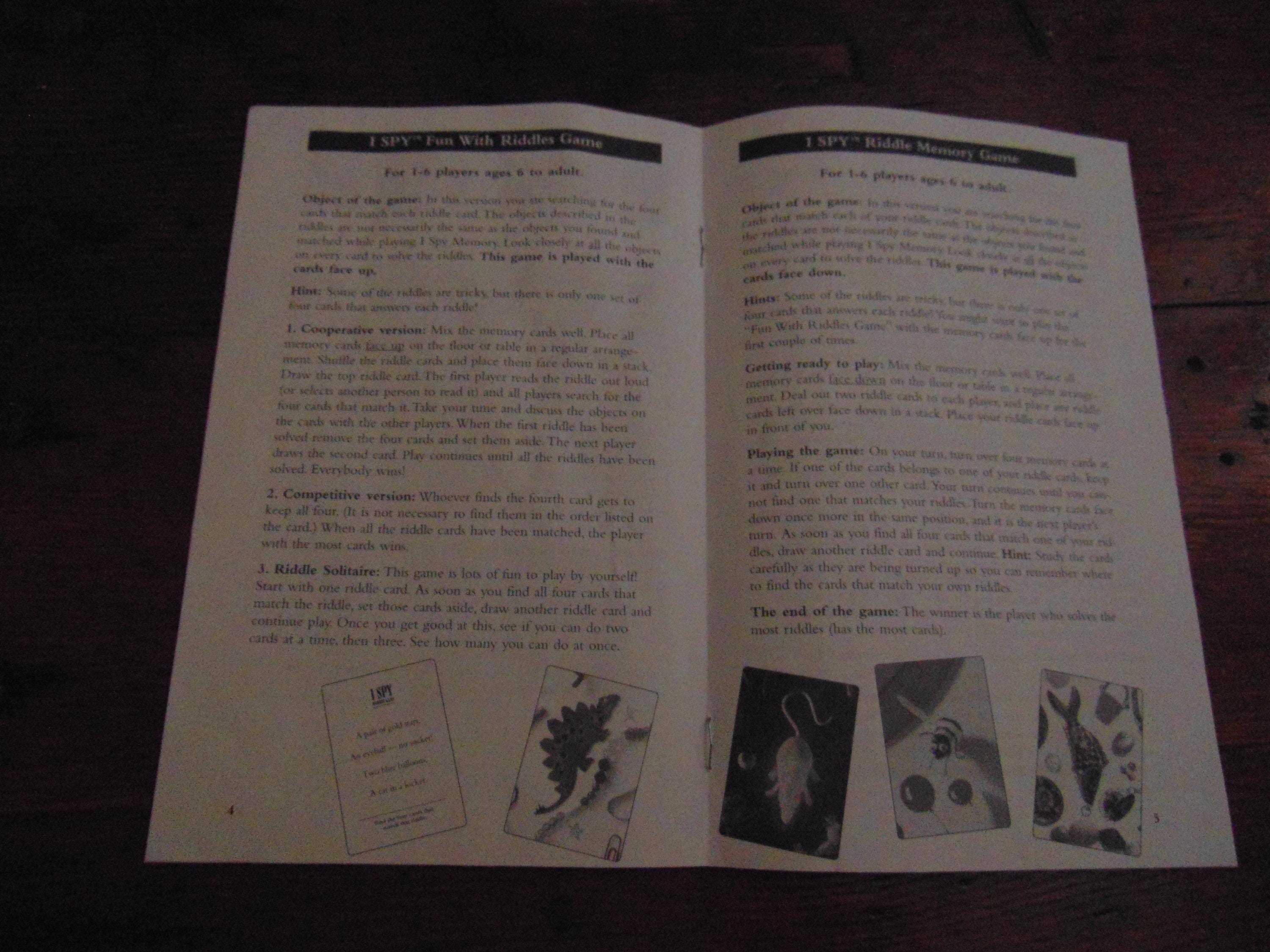 Vintage I Spy Memory Game of Picture Riddles 1995 Briarpatch - Etsy