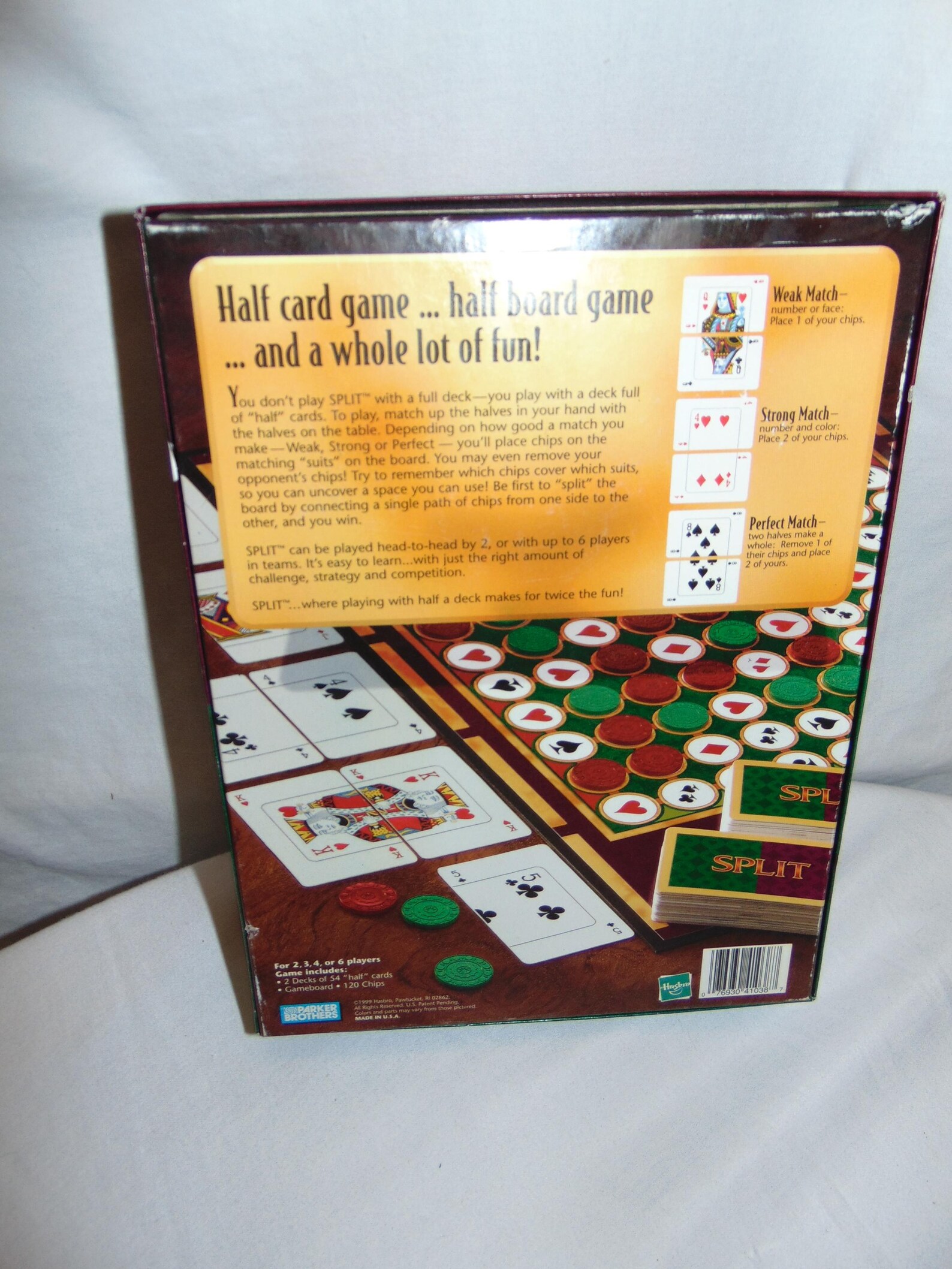 NOS Vintage 1999 SPLIT Card Board Game Hasbro Complete 2-6 Players - Etsy