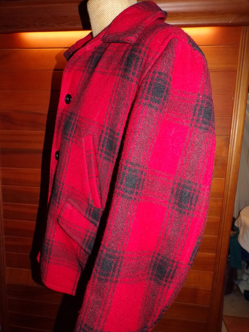 Vintage Sears Roebuck Active Sportswear Hunting Jacket Coat Buffalo ...