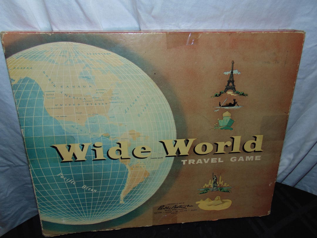 RARE Vintage 1957 Wide World Travel Game by PARKER BROTHERS Complete - Etsy