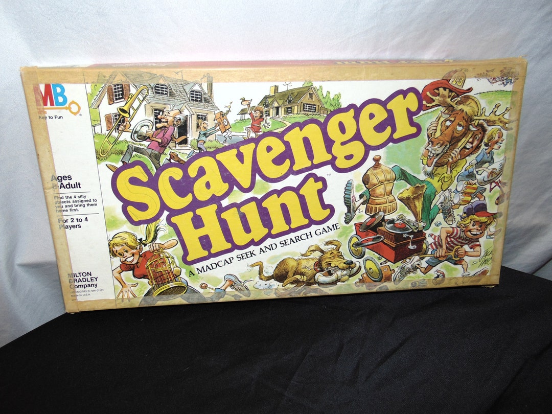 Vintage Scavenger Hunt Board Game Milton Bradley 1983 Seek & Search ...