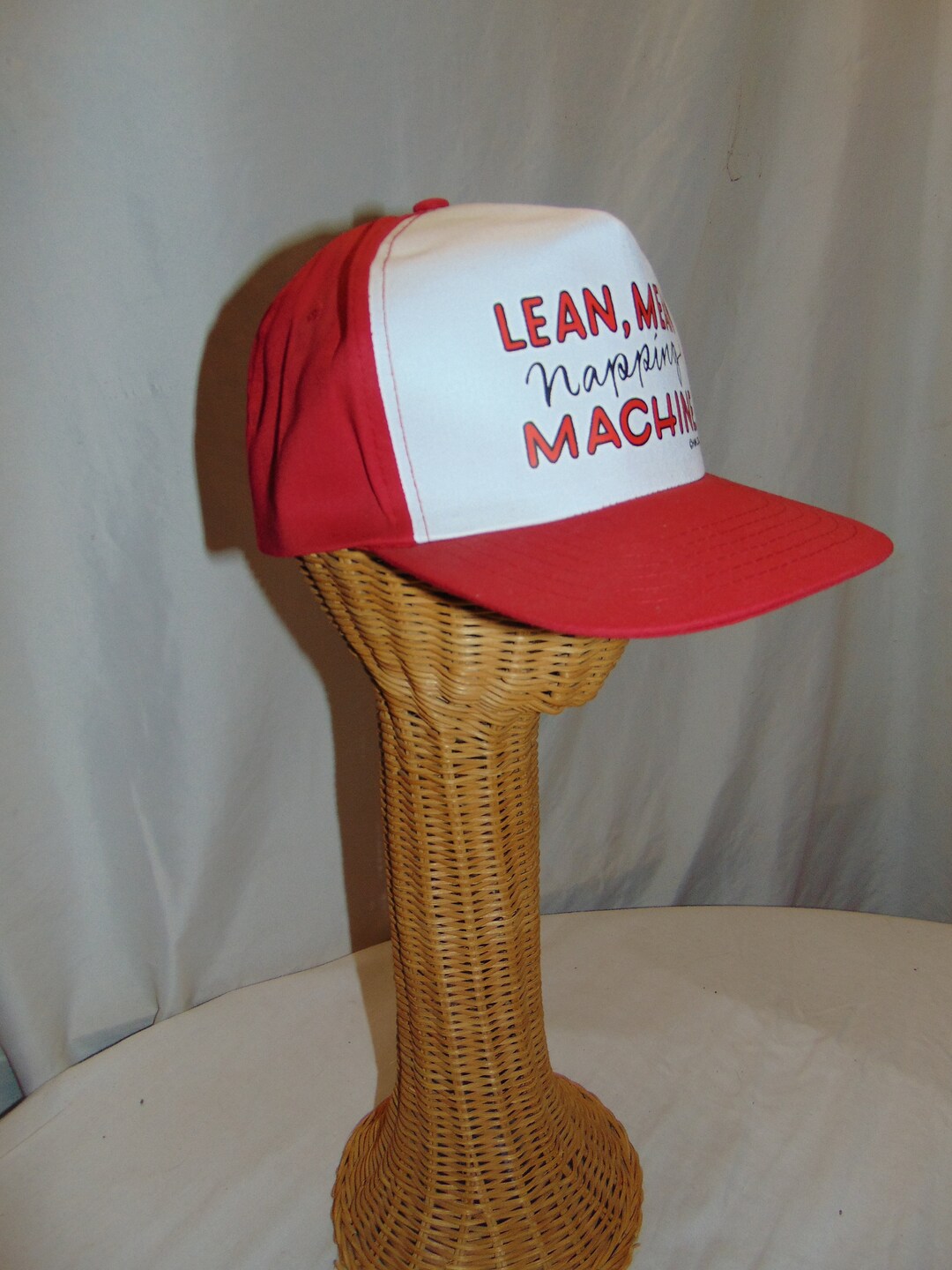 Vintage Funny Trucker Snapback Hat lean Mean Napping Machine Humorous Fun Hat - Etsy