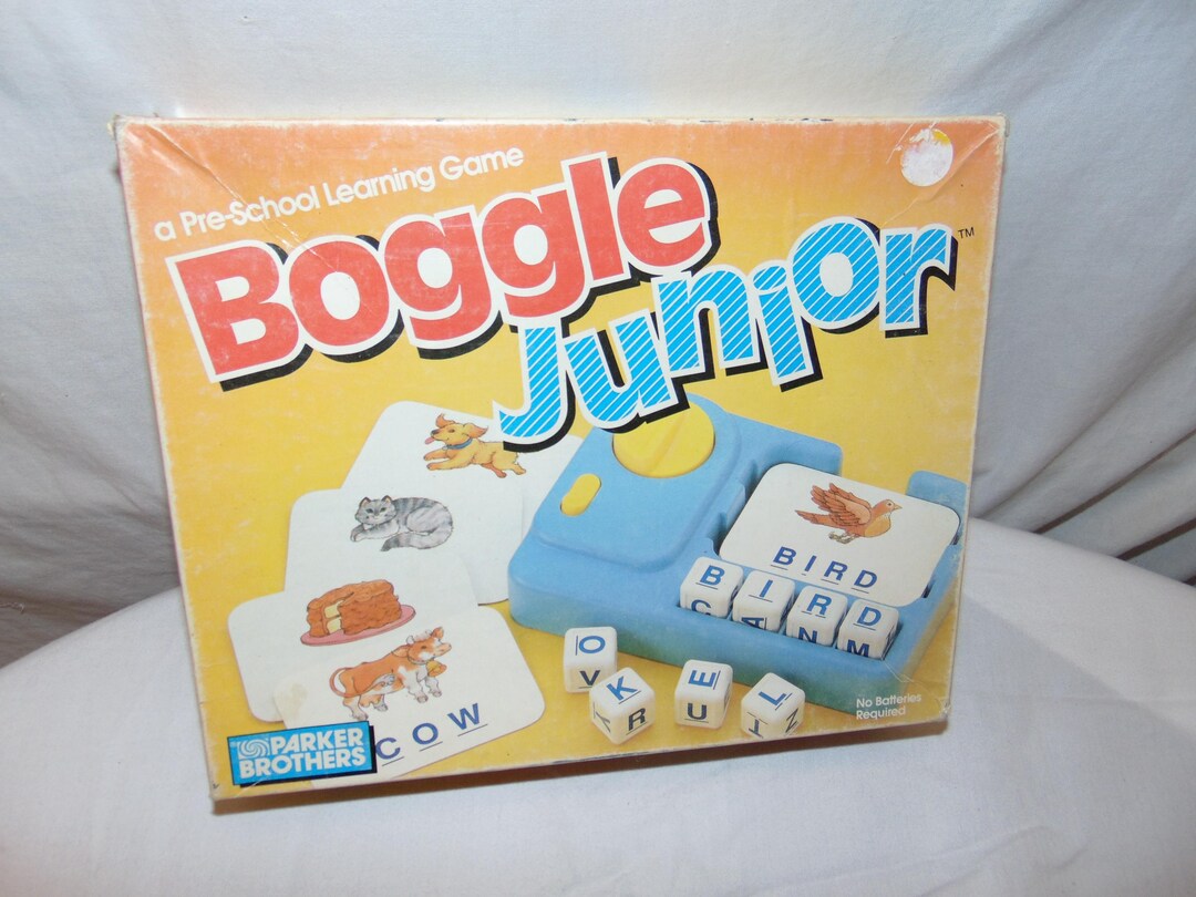 Vintage 1988 Boggle Junior Game Toddlers Kids Educational Learning Words COMPLETE - Etsy