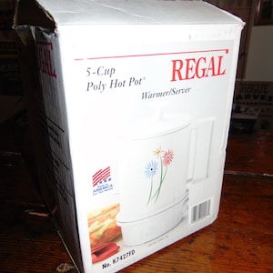 New NOS Vintage Regal Poly Hot Pot 5 Cup Electric Tea Coffee Warmer ...