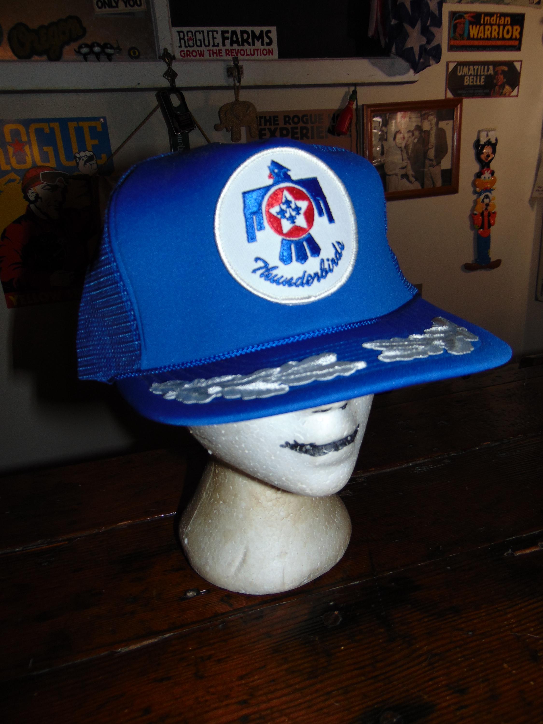 Vintage Thunderbirds Snapback Mesh Trucker Foam Hat Aviation USAF Air ...
