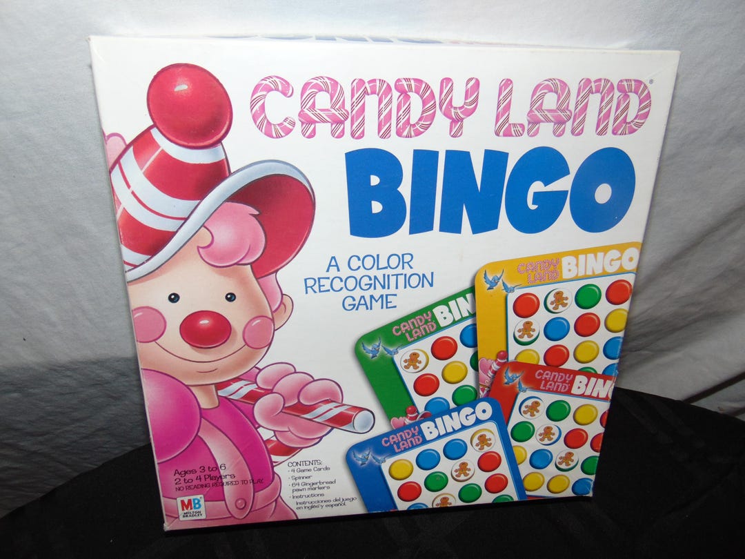 VINTAGE Candy Land Bingo COMPLETE Milton Bradley 2002 Kids Color ...