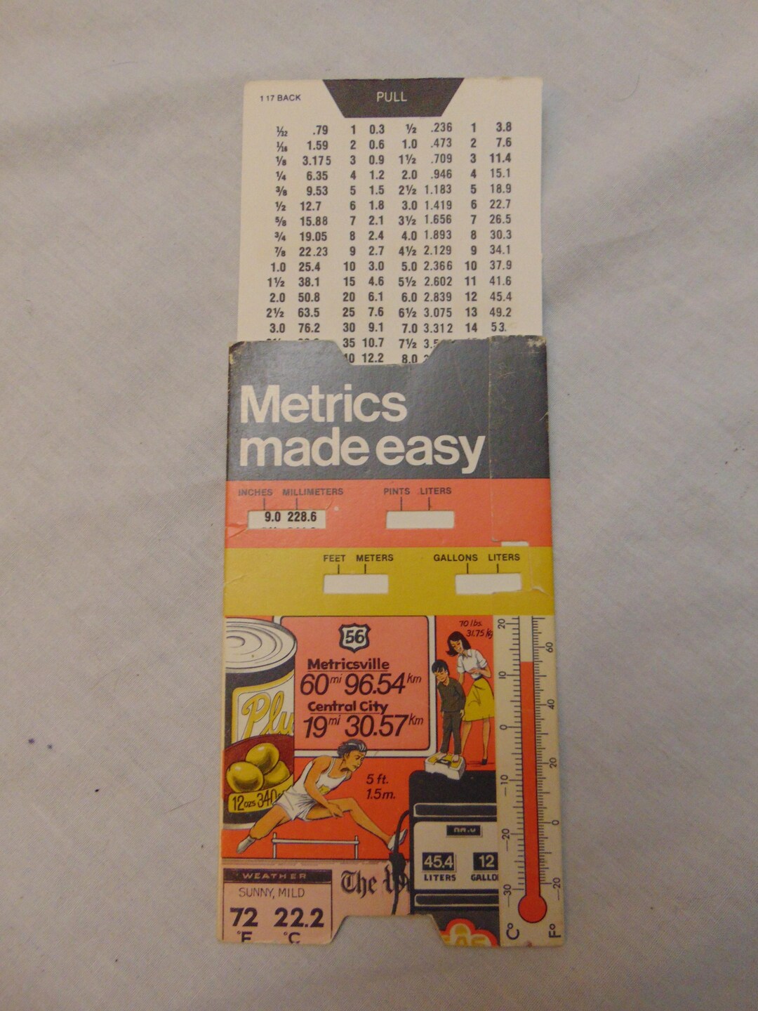 Vintage Metrics Made Easy Guide Cardboard Slide Rule Subaru - Etsy