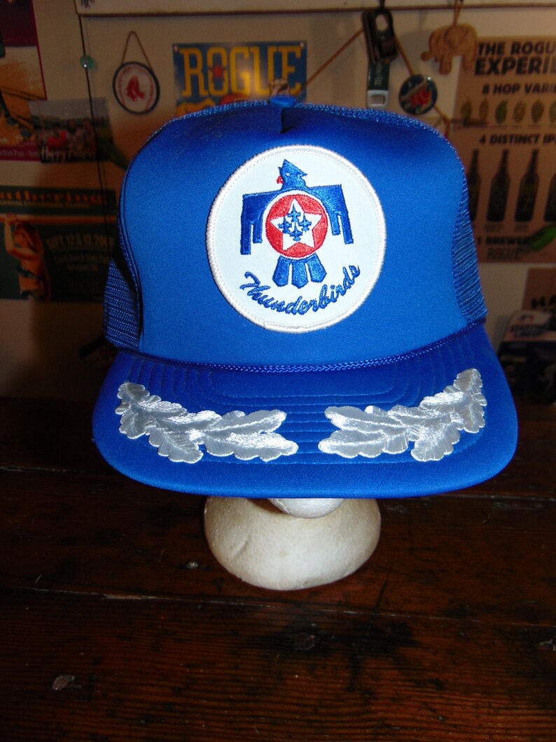 Vintage Thunderbirds Snapback Mesh Trucker Foam Hat Aviation USAF Air ...