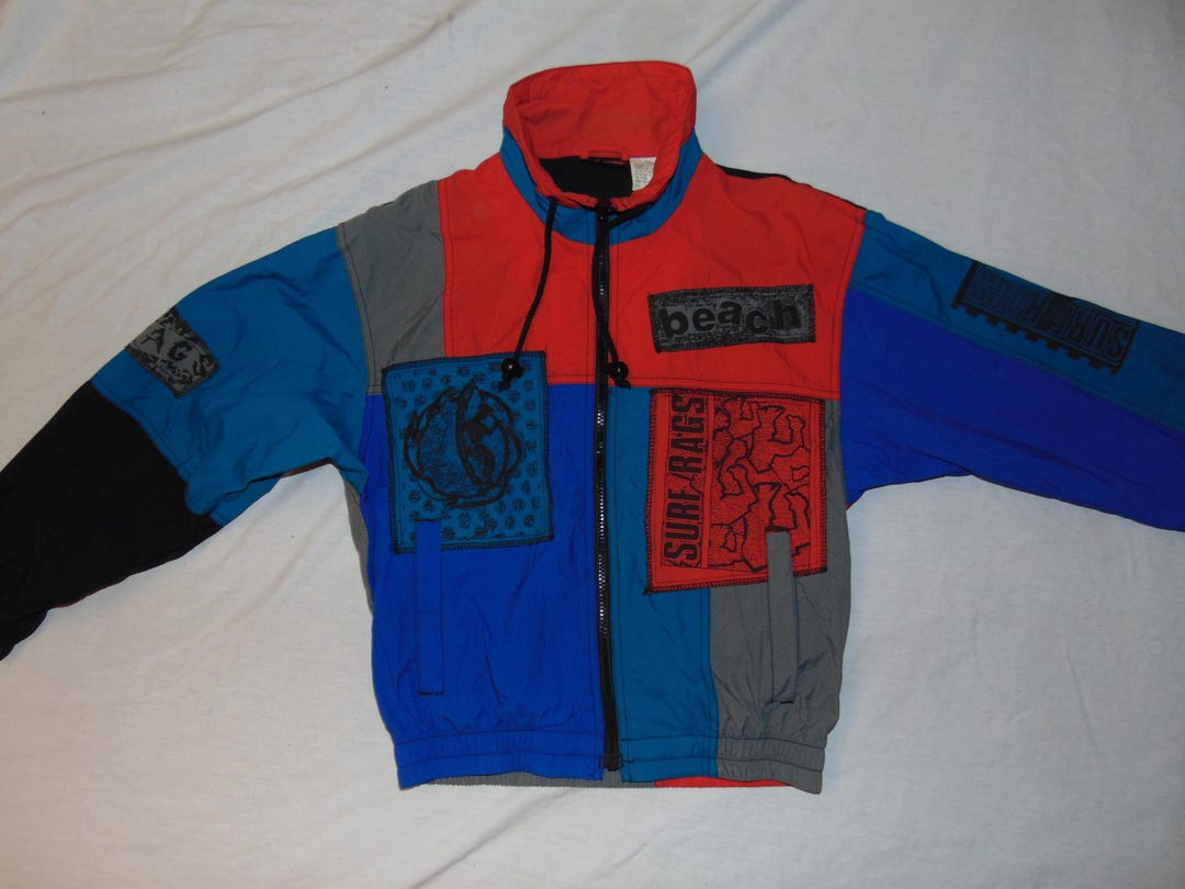 Vintage Surf Rags Nylon Windbreaker Jacket YOUTH Size Large 16-18 - Etsy