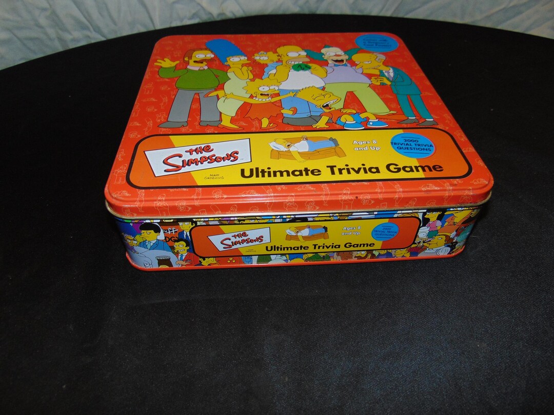 Vintage 2002 the Simpsons Ultimate Trivia Game W/ Collector's Tin ...