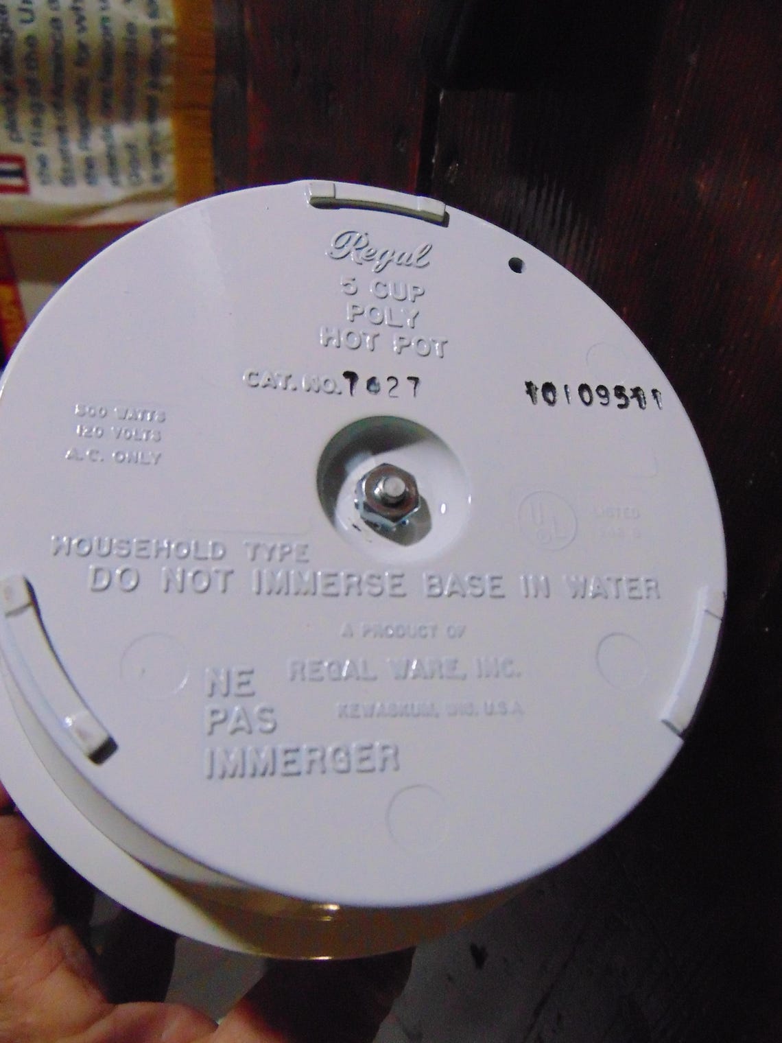 New NOS Vintage Regal Poly Hot Pot 5 Cup Electric Tea Coffee Warmer ...