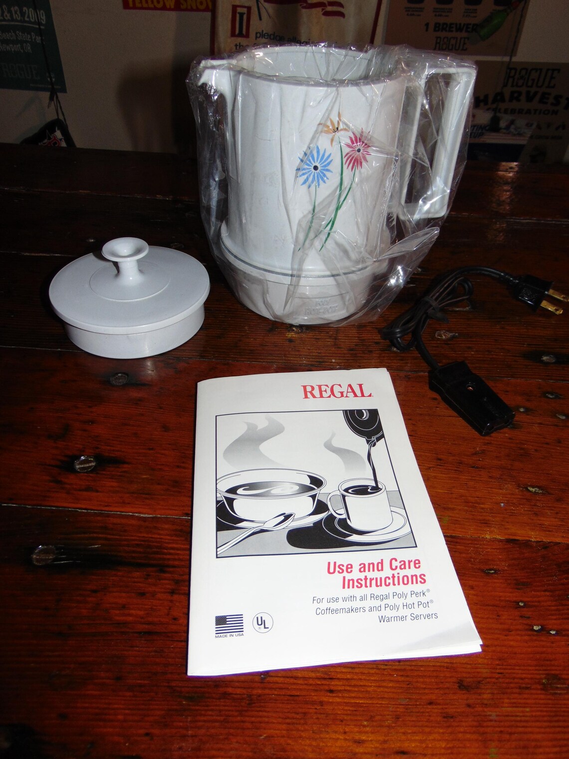 New NOS Vintage Regal Poly Hot Pot 5 Cup Electric Tea Coffee Warmer ...