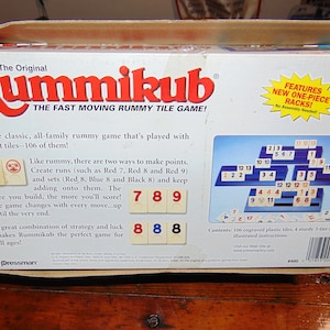 Vintage RUMMIKUB the Original Tile Game 1997 8+ 2-4 Players - Etsy
