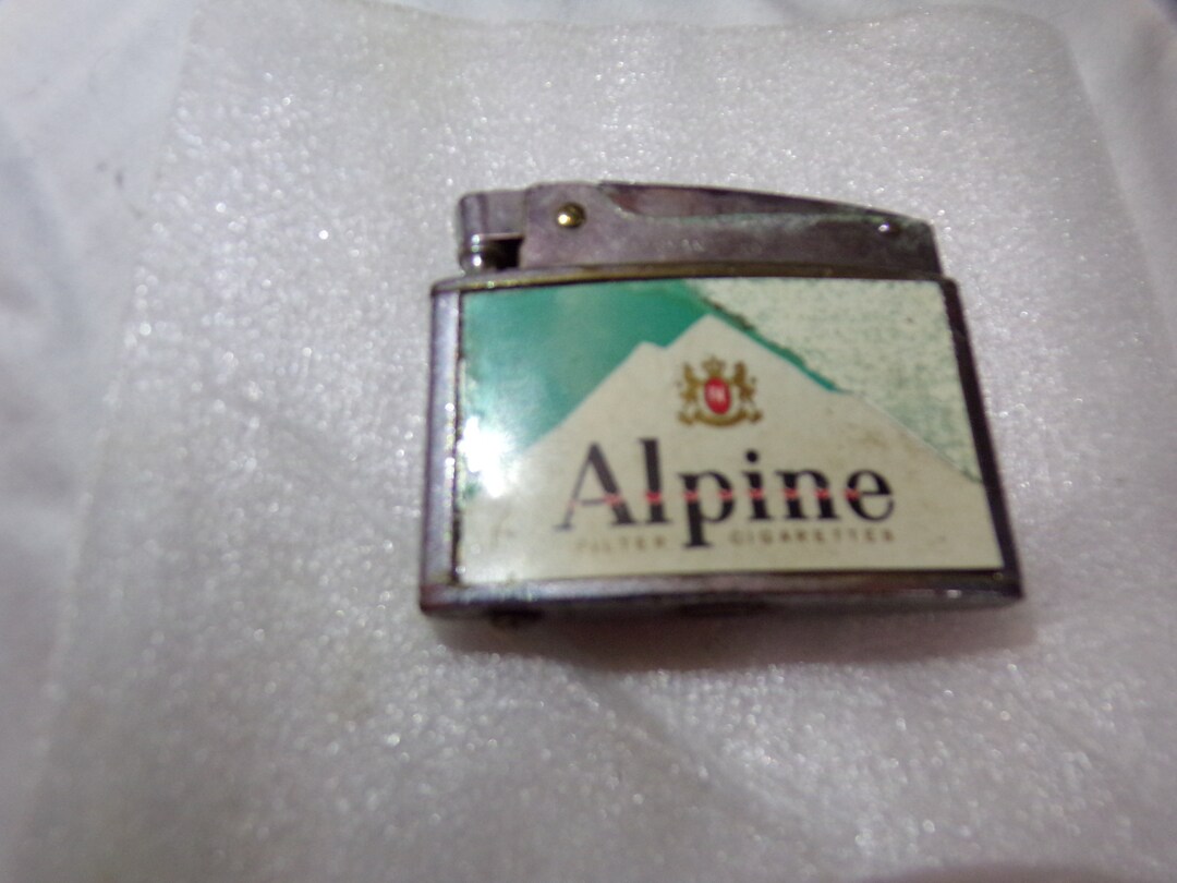 Vintage ALPINE Cigarettes Ad Lighter - Etsy