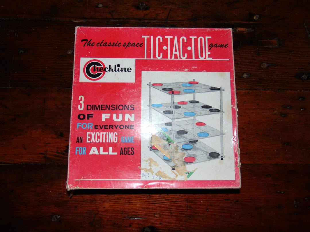 Vintage Checkline Tic Tac Toe Board Game the Classic No. 501 Complete ...