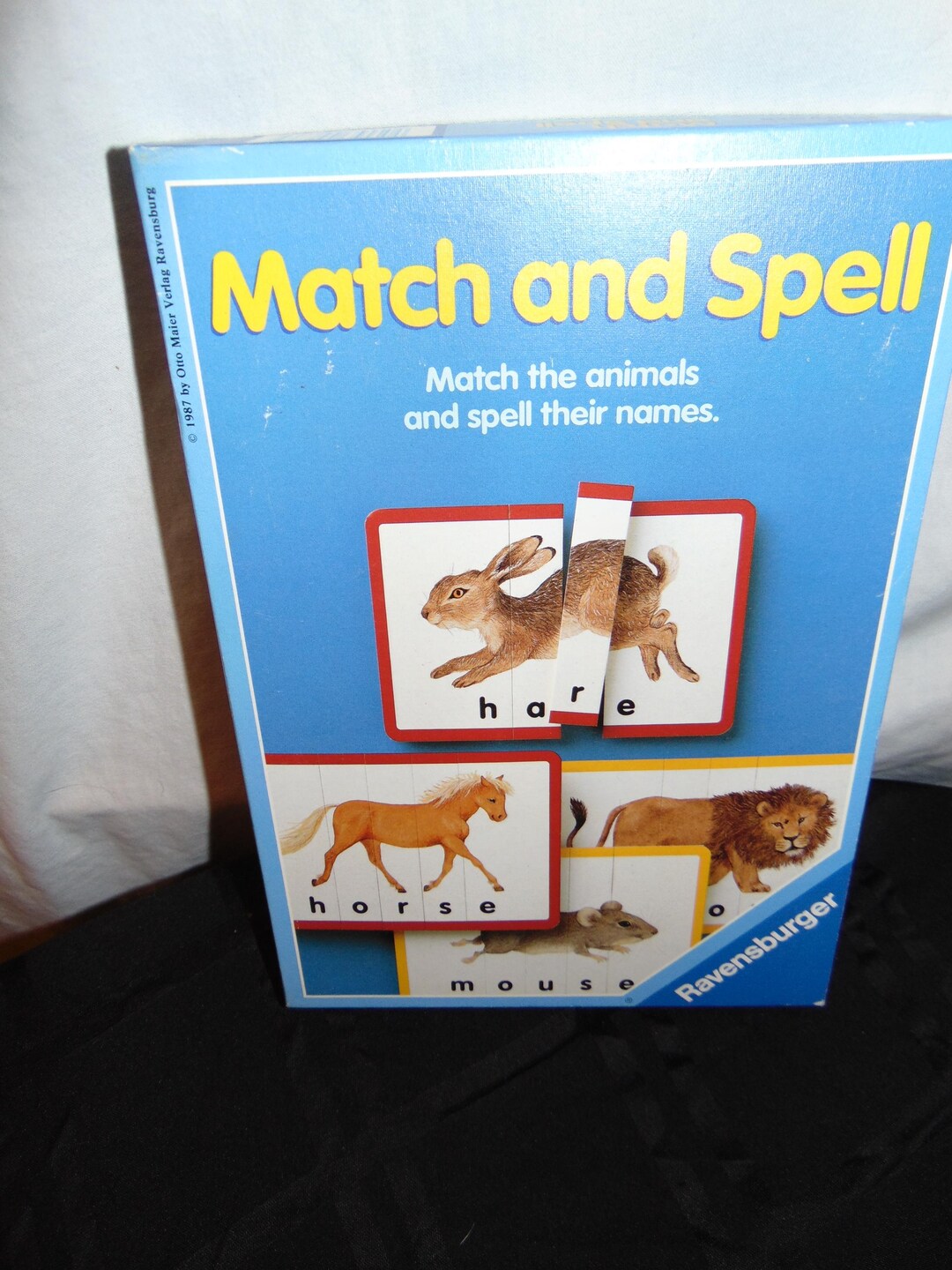 Vintage 1987 RAVENSBURGER Match and Spell Animals Game Age 5-8 1-4 ...